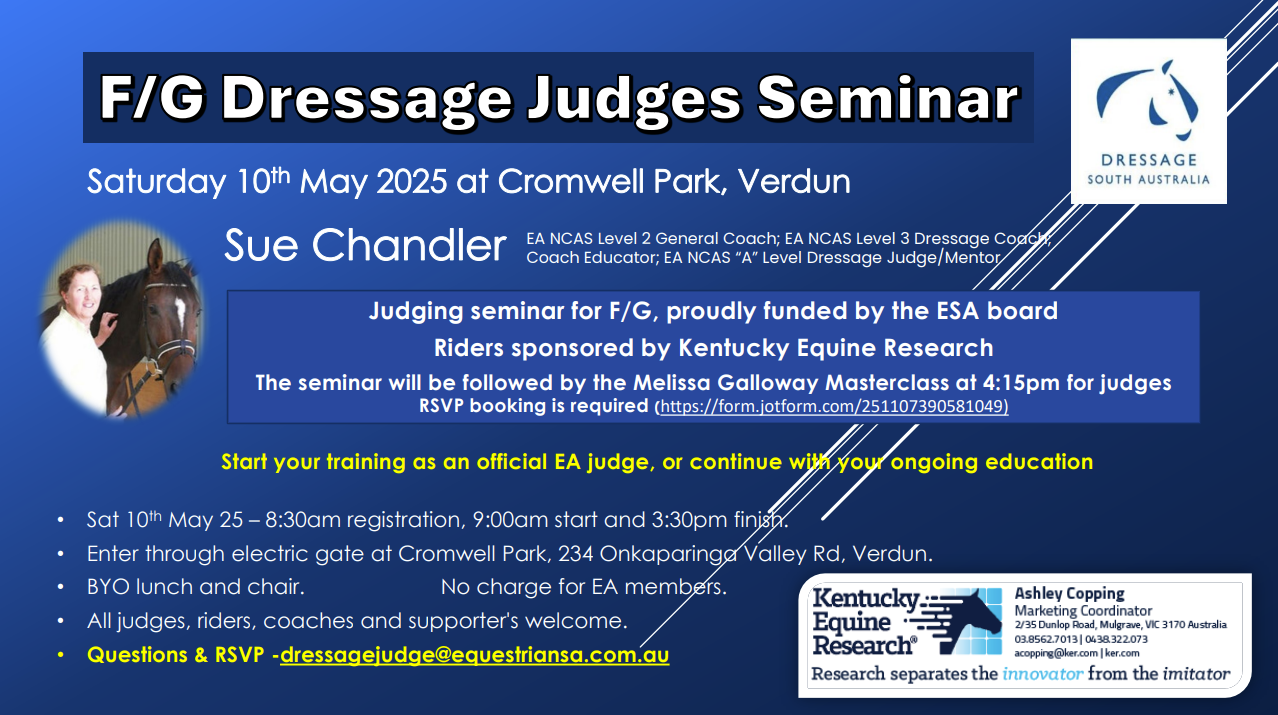 Dressage Squads 2025 Nominations Now Open Equestrian South Australia